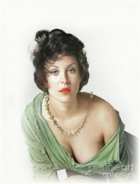 Phyllis Davis Actress Painting By Esoterica Art Agency Pixels
