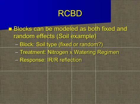 Ppt Randomized Complete Block Design Rcbd Powerpoint Presentation