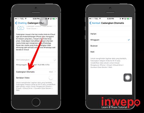 Cara Backup Chat WhatsApp ke iCloud di iPhone Inwepo