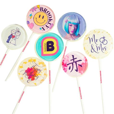 Personalized Lollipops Custom Picture Lollipops Sparko Sweets