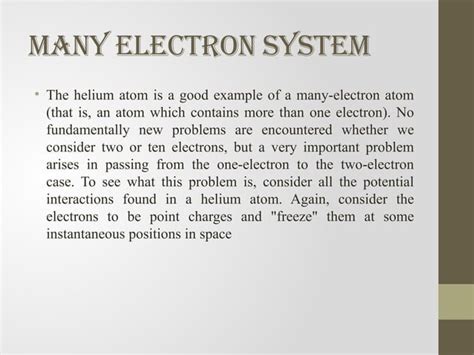 Coupling Scheme And Many Electron System Ppt