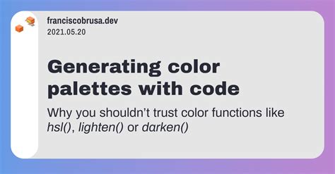 Generating Color Palettes With Code