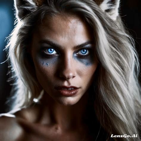Female Werewolf With Blue Eyes 14 By Shefelin On Deviantart
