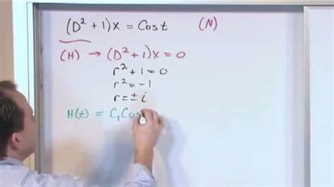 Lesson 17 Non Homogeneous Odes Method Of Undetermined Coefficients