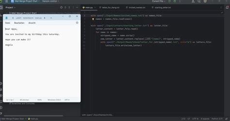 Vianney Badoana On Linkedin Pythonbootcamp Mailmergechallenge 100daysofcode Codingadventure