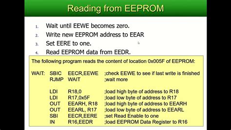 Writing To And Reading From Eeprom Using Address In Eeprom Atmega328p