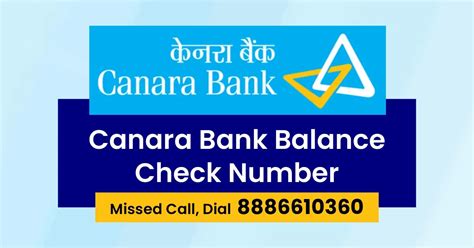 Canara Bank Balance Check Number Biznext