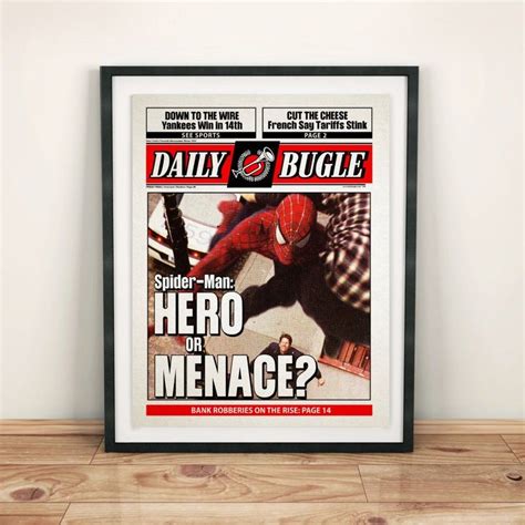Spider Man Movie Sam Raimi Spiderman Newspaper Poster Print Spider