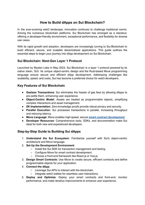 Ppt The Ultimate Guide To Building Dapps On Sui Blockchain Powerpoint