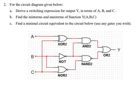 solved 2 for the circuit diagram given below a derive a