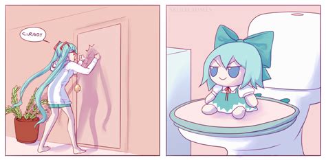 Hatsune Miku And Cirno Touhou And 1 More Drawn By Skullchimes Danbooru