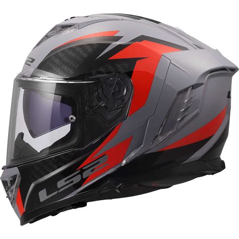 Ls2 Ff818 Storm Iii Dynamo Full Face Motorcycle Helmet Grey Red For