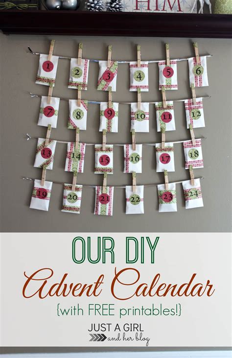 Make Your Own Advent Calendar Printable Rosa Elise