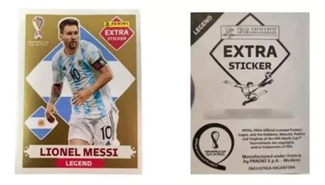Messi Legend Extra Sticker Oro Albúm Panini Qatar 2022 Mercadolibre
