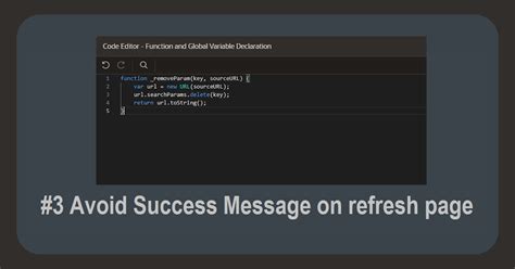 Tip3 Avoid Success Message On Refresh Page
