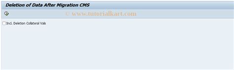 FN MIG CMS SAP Tcode Deletion Of Data After Migration CMS Transaction Code