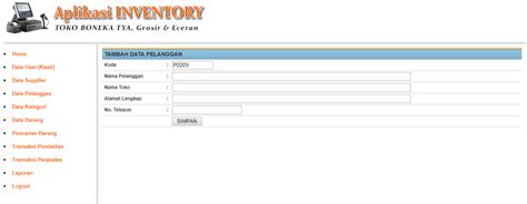 aplikasi inventory toko dengan php dan mysql project akhir 88