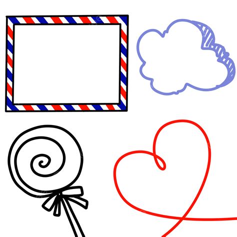 핸드 드로잉 테두리 일러스트 만화 장부 소재 손으로 그린 틀 만화 Png 일러스트 및 Psd 이미지 무료 다운로드 Pngtree