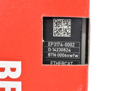 Beckhoff EtherCAT Box 4 Kanal Analog Eingang Multifunktion 10V 20mA EP3174 0002