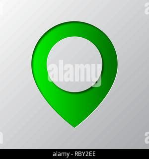 Paper Map With Pointer Location Isolated Icon Vector Illustration
