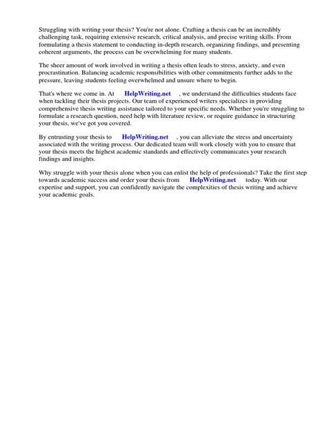 Thesis Writing Words Pdf Thesis Evidence