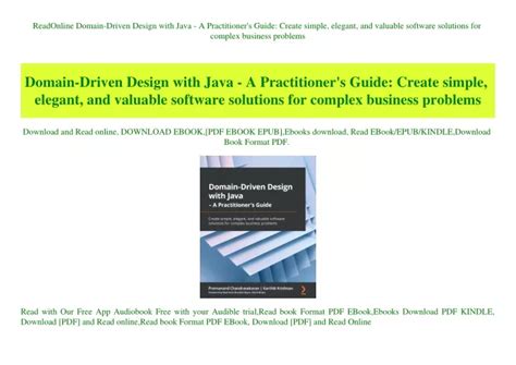 Ppt Readonline Domain Driven Design With Java A Practitioners Guide Create Simple Elegant