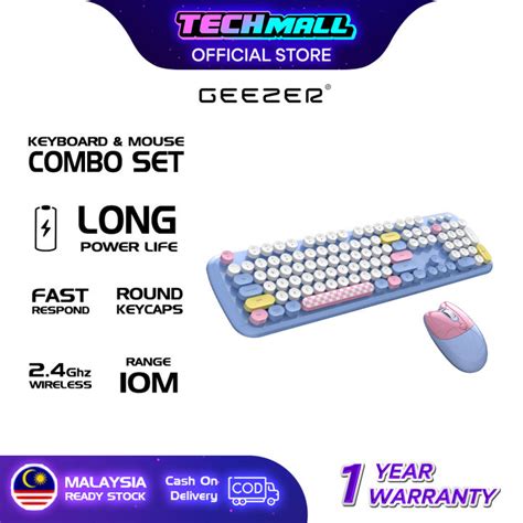 Geezer Zero 2 4ghz Wireless Keyboard And Mouse Combo Set Lazada