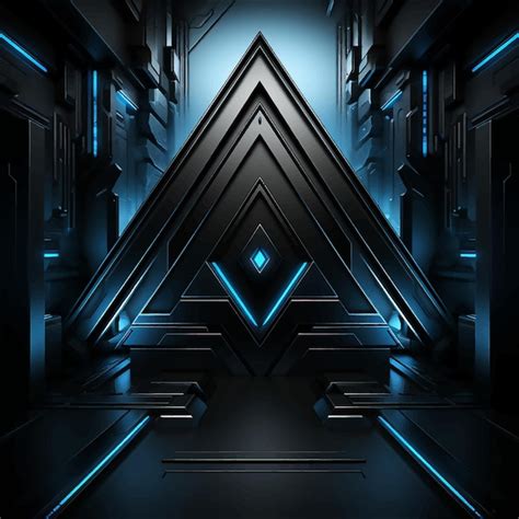Premium Vector Stage Triangle Neon Perspective Glowing Way Future Futuristic Vibrant 3d