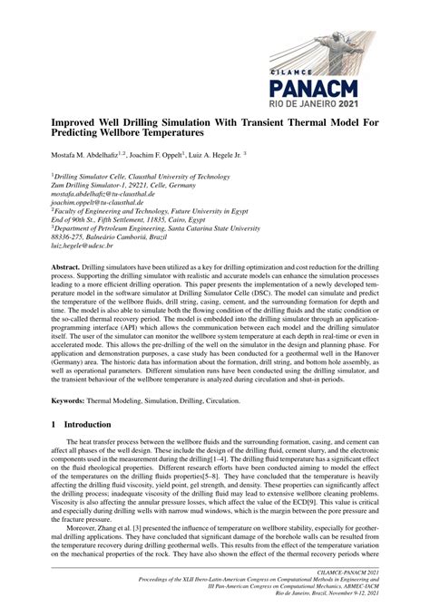 Pdf Improved Well Drilling Simulation With Transient Thermal Model For Predicting Wellbore