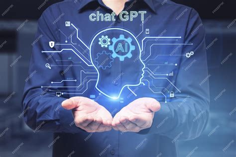 Premium Photo Close Up Of Male Hands Holding Glowing Head Outline On Blurry Office Interior