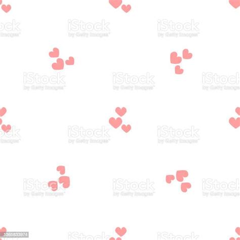낙서 스타일의 분홍색 하트 매끄러운 로맨틱 한 패턴 흰색 벡터 배경에 다채로운 마음 디자인 엽서 인쇄 포스터 파티 발렌타인 데이 직물을위한 준비 템플릿 공휴일에 대한 스톡