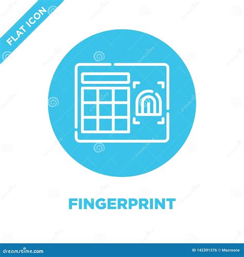 Fingerprint Icon Vector From Smart Home Collection Thin Line Fingerprint Outline Icon Vector