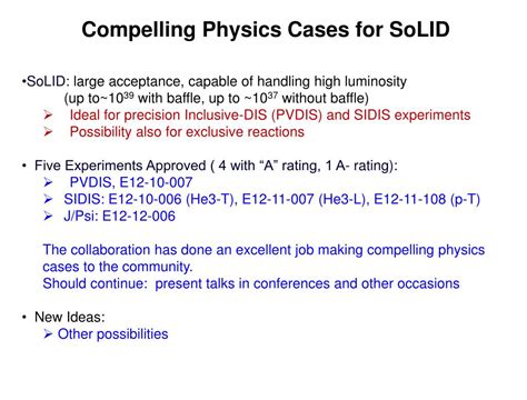 PPT Update Overview Of SoLID PowerPoint Presentation Free Download ID 3570827