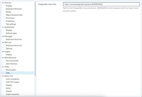 Preferences — Pgadmin 4 96 Documentation