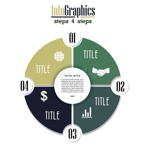Vector Circle Chart Infographic Template With 3 Options Stock Vector