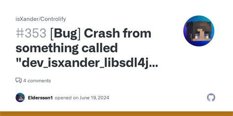 Bug Crash From Something Called Dev Isxander Libsdl J C C