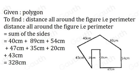 Solved Find The Distance All Round The Figure Shown Below Cm Geometry