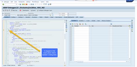 Sap Abap Central How To Stop Your Sap Debugger On Update Of Standard Table Or Selection Of