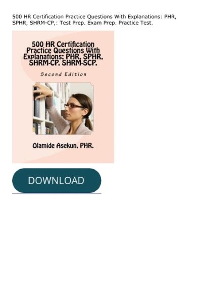 Kindle Donlinepdf500 Hr Certification Practice Questions With