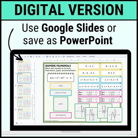 Graphing Polynomial Functions Activity Print And Digital Tpt