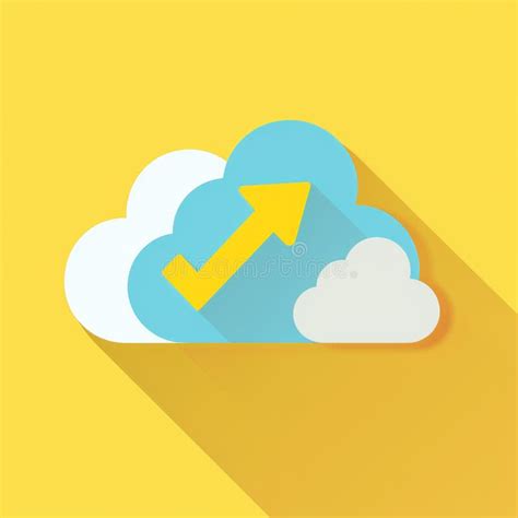 Cloud Computing Growth Up Arrow Data Storage Icon Digital