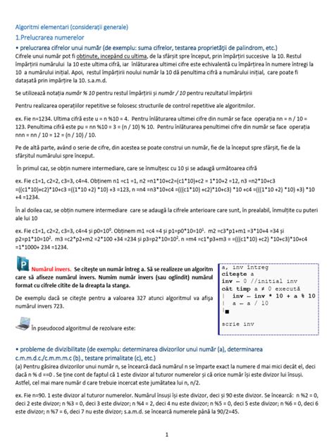 Algoritmi Elementari Programa Pdf