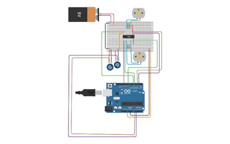 Circuit Design Puente H Con Pot Tinkercad