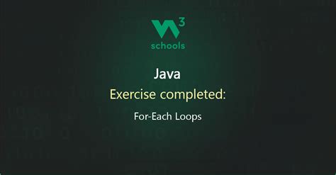 Completed Exercise Java For Each Loops