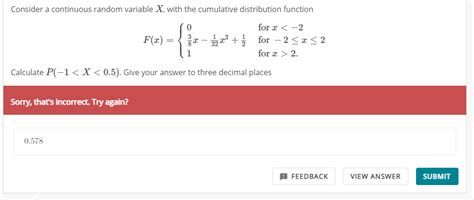Solved Consider A Continuous Random Variable X With The Chegg