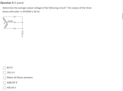 Solved Determine The Average Output Voltage Of The Following