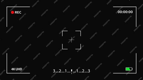 비디오 레코더 디지털 디스플레이 인터페이스의 카메라 프레임 뷰 파인더 화면 카메라 뷰 파인더 녹음 프리미엄 벡터