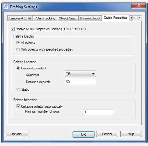 QUICKPROPERTIES Command