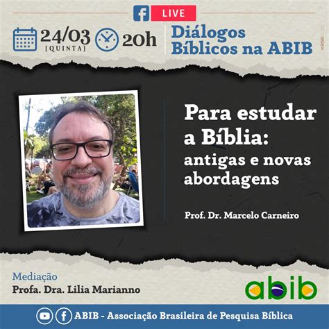 Assista a gravação da última live do Diálogos Bíblicos na ABIB que ...