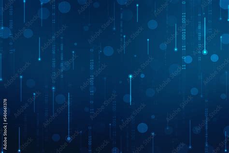 Binary Code Background Digital Abstract Technology Background Flowing